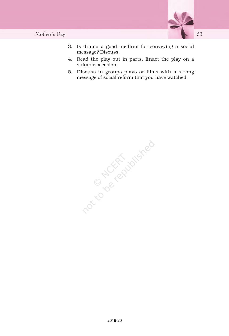 Mothers Day Ncert Book Of Class 11 English Snapshot